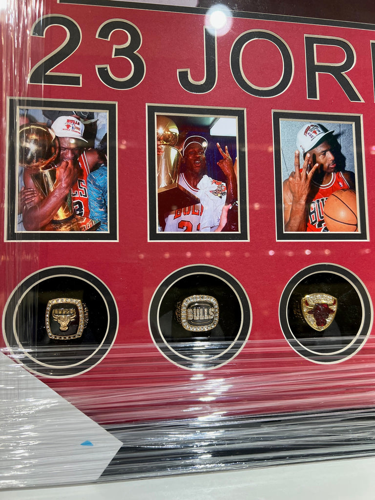 Michael Jordan laser engraved ring collage – Pako Pablos Studios